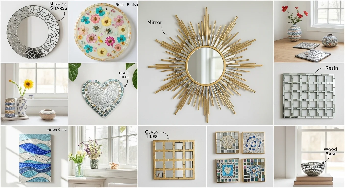 22 Gorgeous Mirror Mosaic Craft Ideas for Eye-Catching Handmade Decor ...